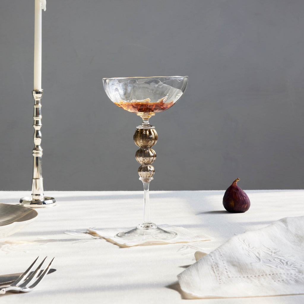 Smokey Colored Cocktail Glass | Hand Blown Cocktail Glass & Glasses ...